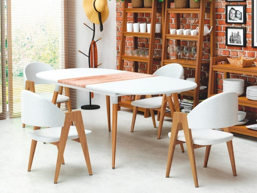 Tool Houston 561 (Valge + tamm) - Elutoamööbel | Moobel1.ee