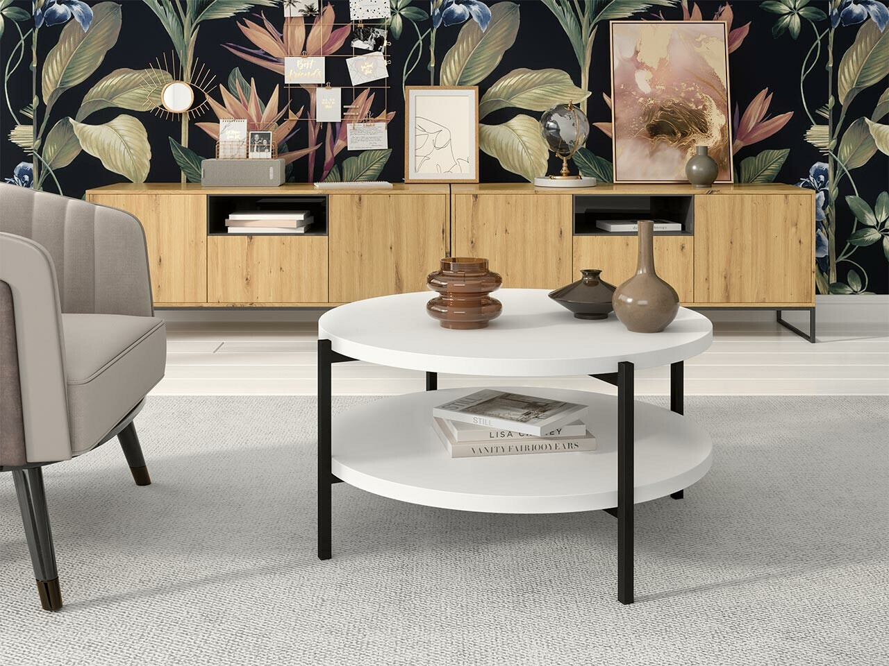 Diivanilaud Providence 177 (Valge + Must) - Elutoamööbel | Moobel1.ee