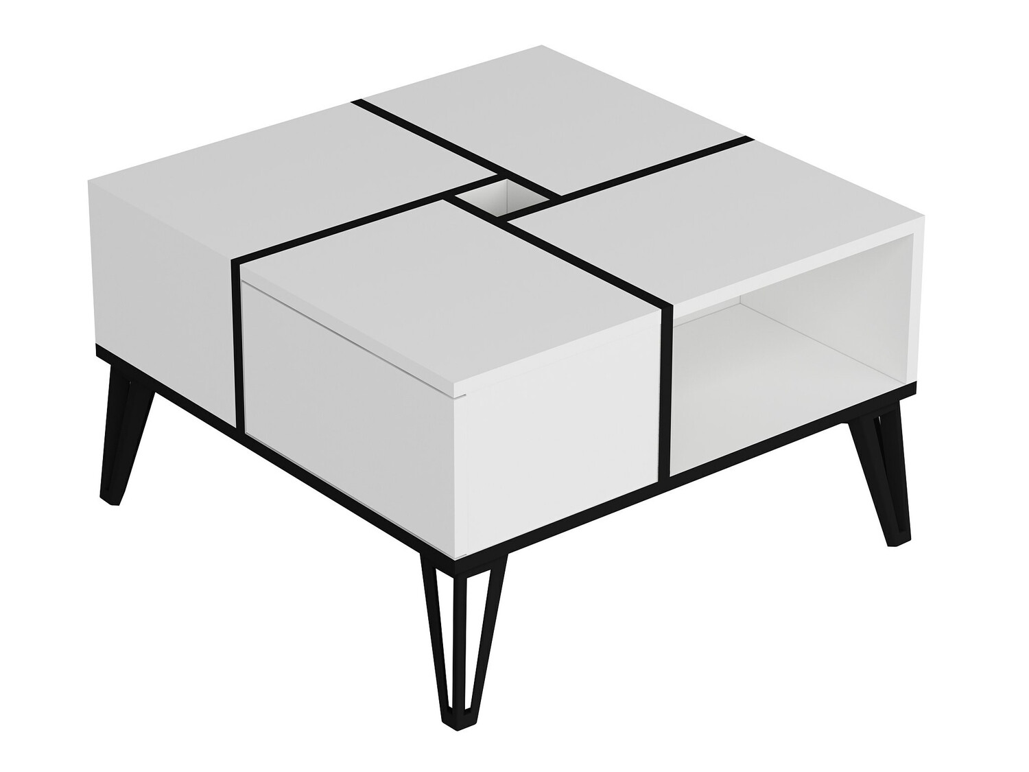 Diivanilaud Kailua 1111 (Valge + Must) - Elutoamööbel | Moobel1.ee