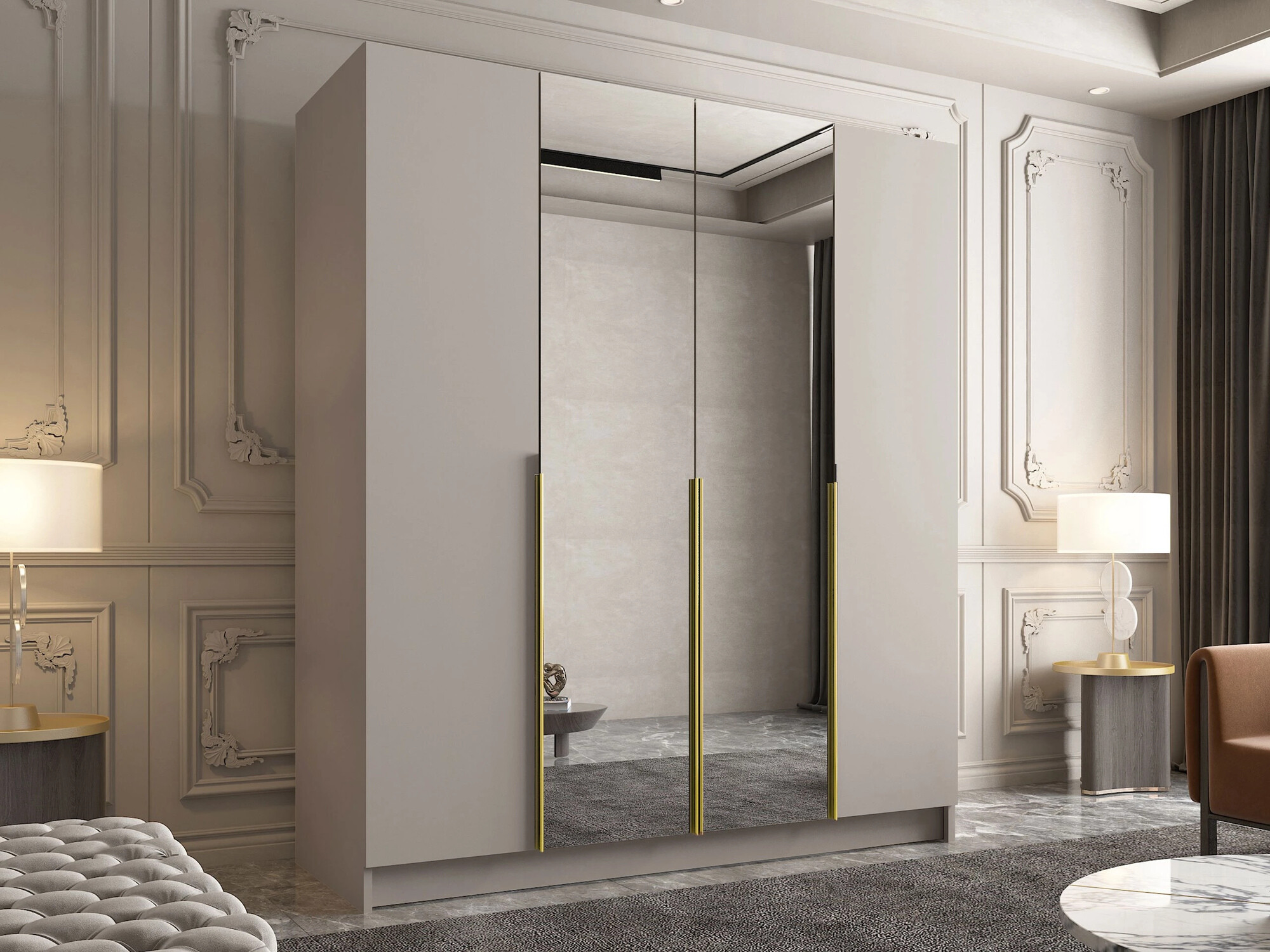 Riidekapid :: Peeglitega riidekapid